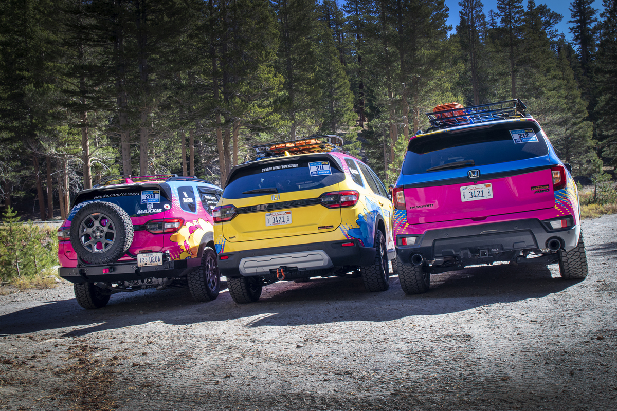 A Trio of Honda TrailSport SUVs Compete in the 2023 Rebelle Rally